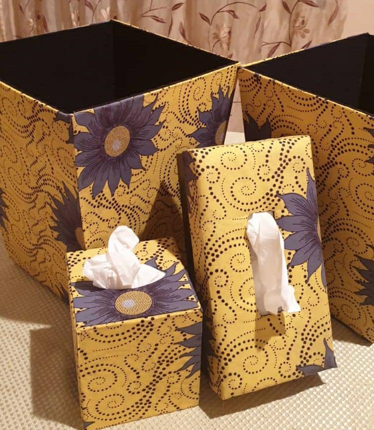 African Print Tissue Box - African Things